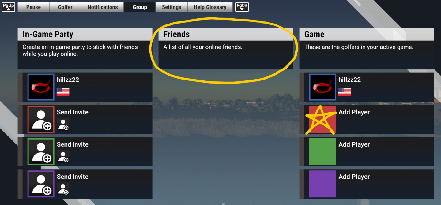 Adding Friends in TGC 2019 - Golf Simulator Forum