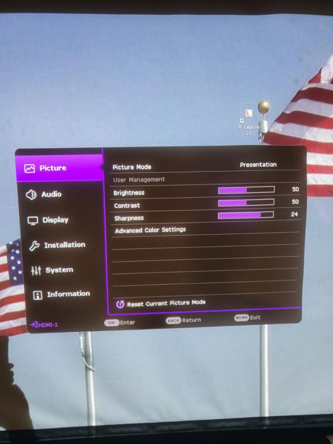 need help with BenQ LK936ST - menu // factory reset - Golf Simulator Forum